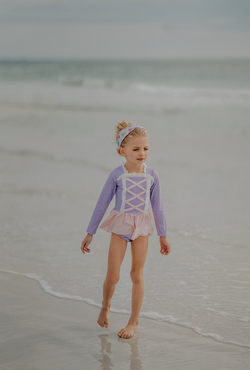 Rapunzel Rash Guard Swim Set – Only Little Once